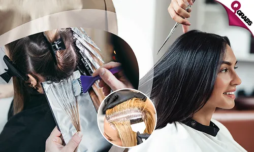 Haircut, Highlights & Root Color Touch-Up for Ladies! | Qgrabs